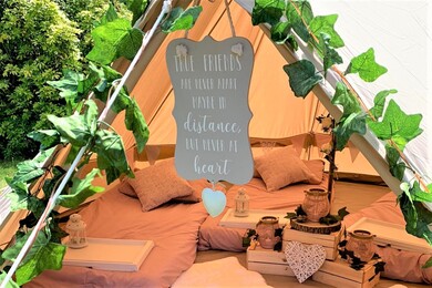 Boho Bell Tent Hire For Your Garden Glamping Sleepover Party in Surrey ...